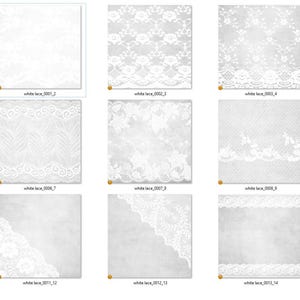 Vintage White Lace Digital Paper, Rustic White Lace Digital Paper ...