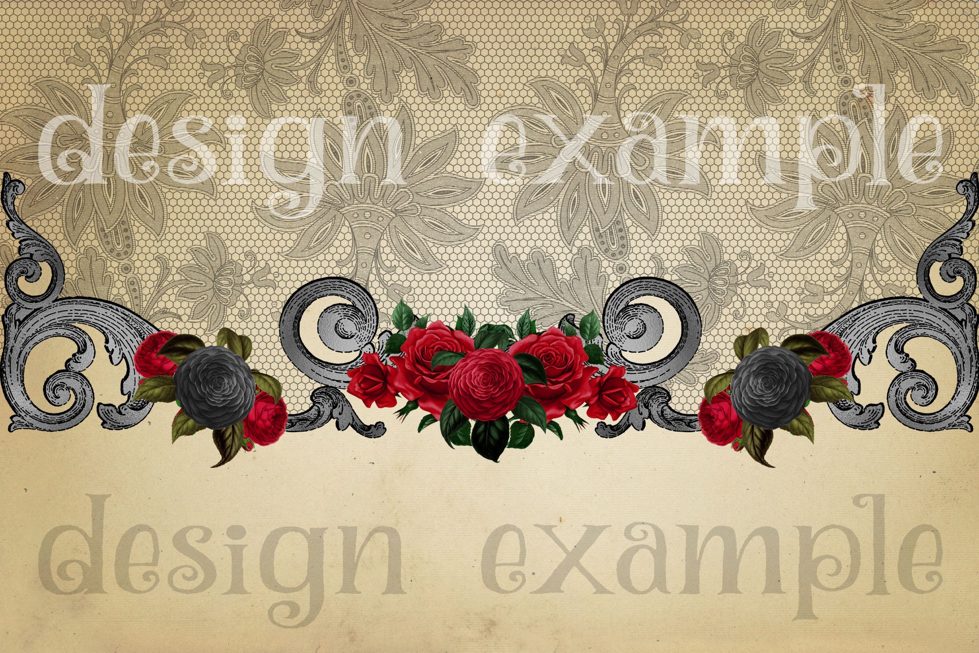 Gothic Ornate Borders Clip Art Decorative Goth Borders With - Etsy