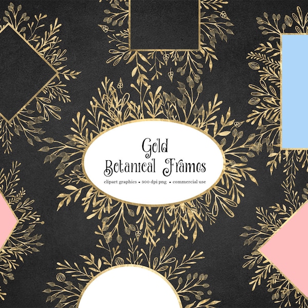 Floral Botanic Hand Drawn Frames - Etsy