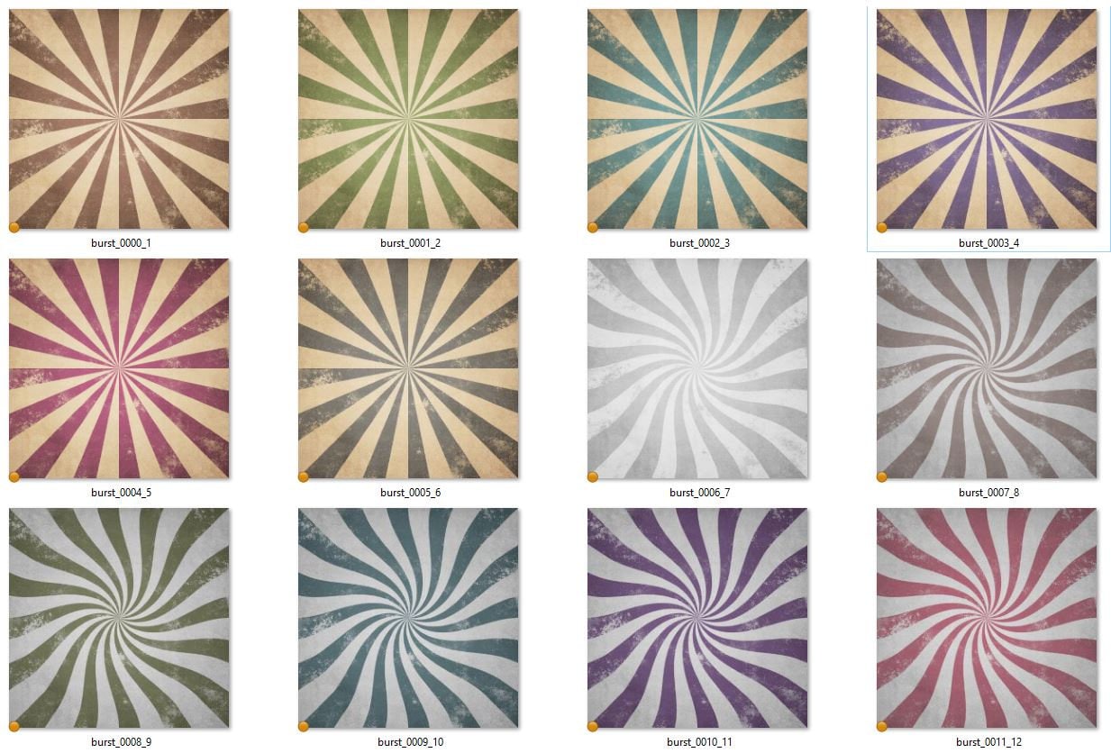 Retro Sunburst Digital Paper Starburst Backgrounds Printable | Etsy