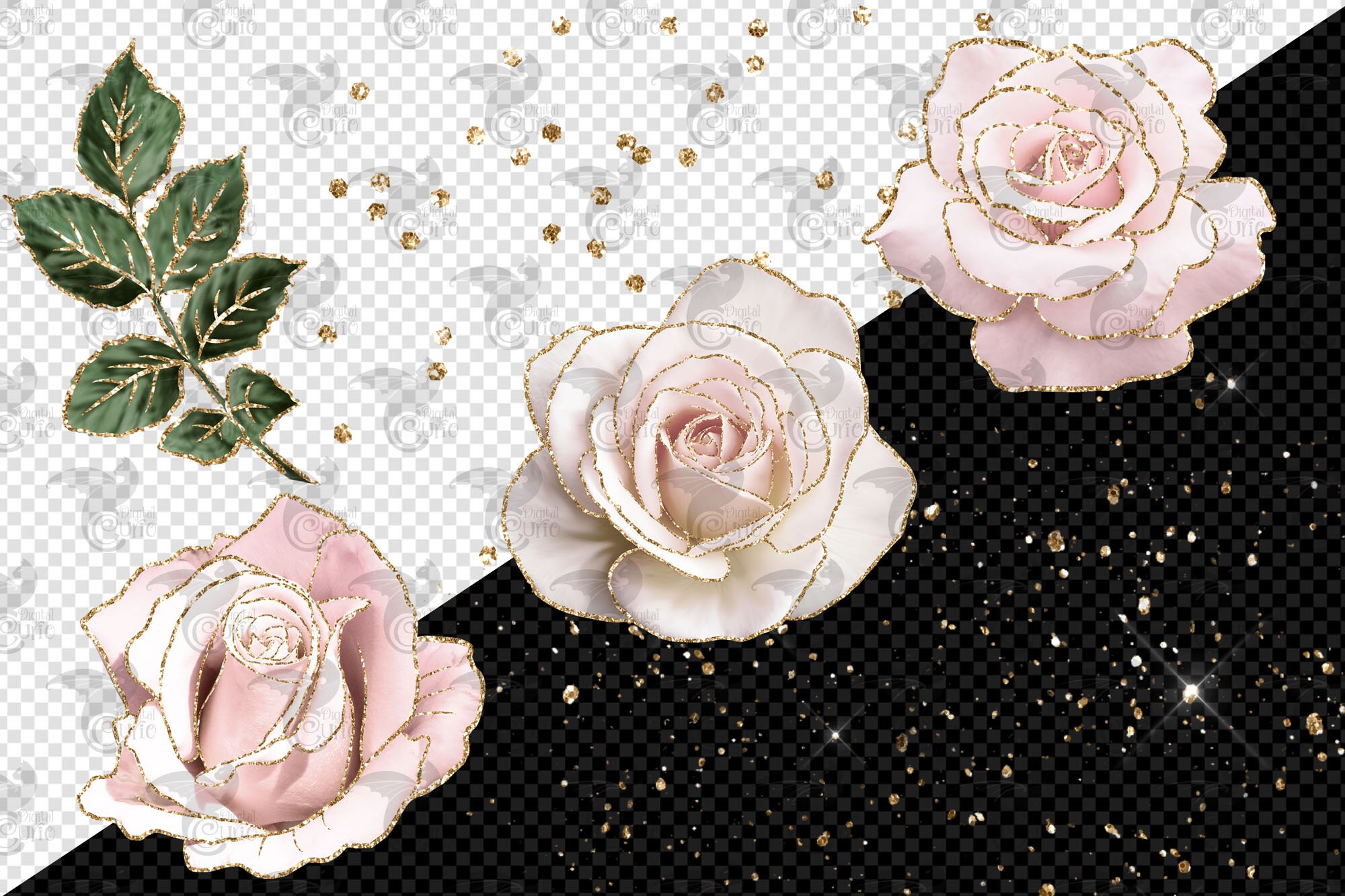 Glitter Flower Png