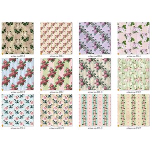 Antique Rose Wallpaper Digital Paper, Seamless Rose Printable Scrapbook ...