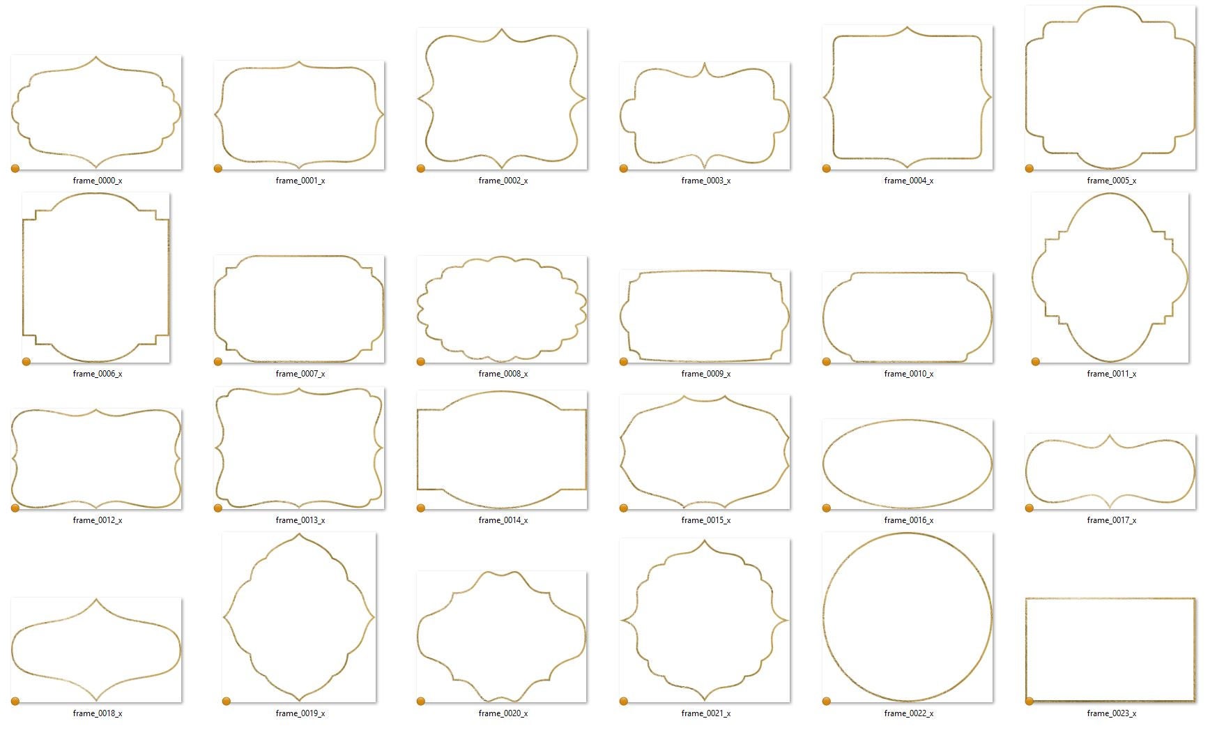 Gold Edge Frames Clipart Vintage Antique Fancy Frame Clip - Etsy UK