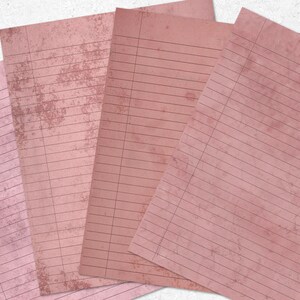 Distressed Pink Writing Paper, Notebook Digital Paper Grunge Junk ...