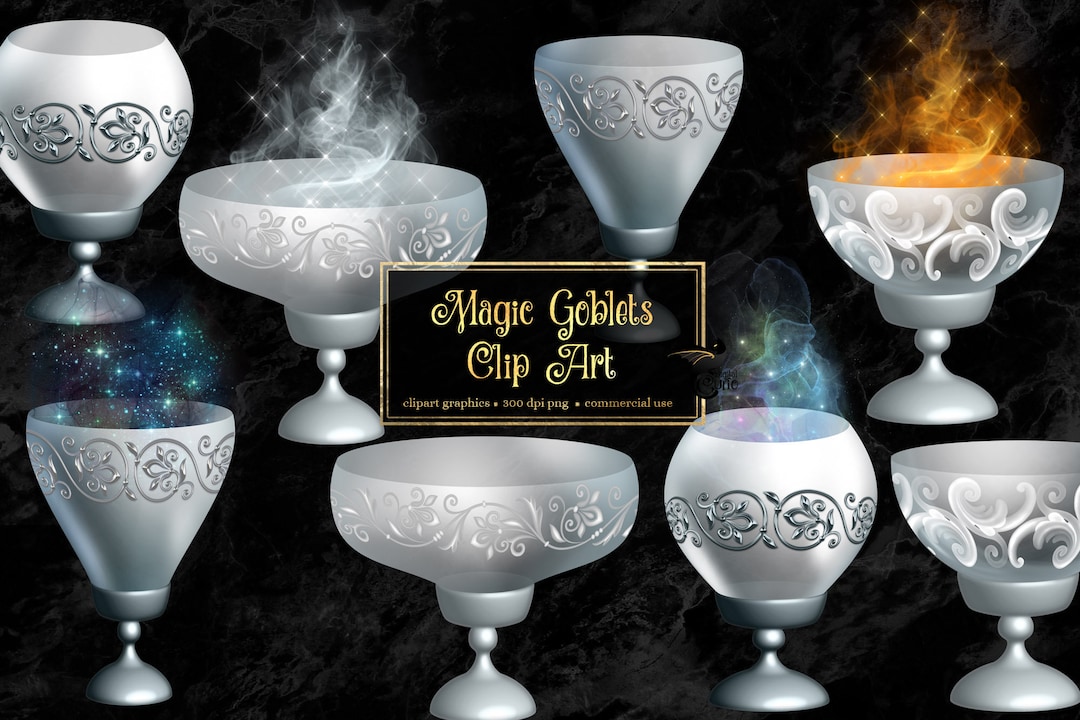Magic Goblets Clipart - Magic Witchcraft Occult Graphics in Png Format Instant Download for ...