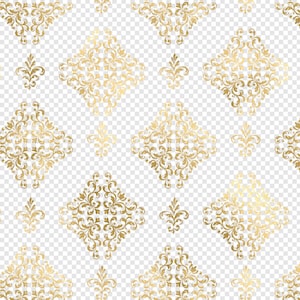 Gold Damask Pattern Overlays, Seamless Gold Patterns in PNG Format With ...