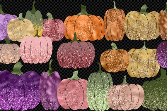 Glitter Pumpkin Clip Art