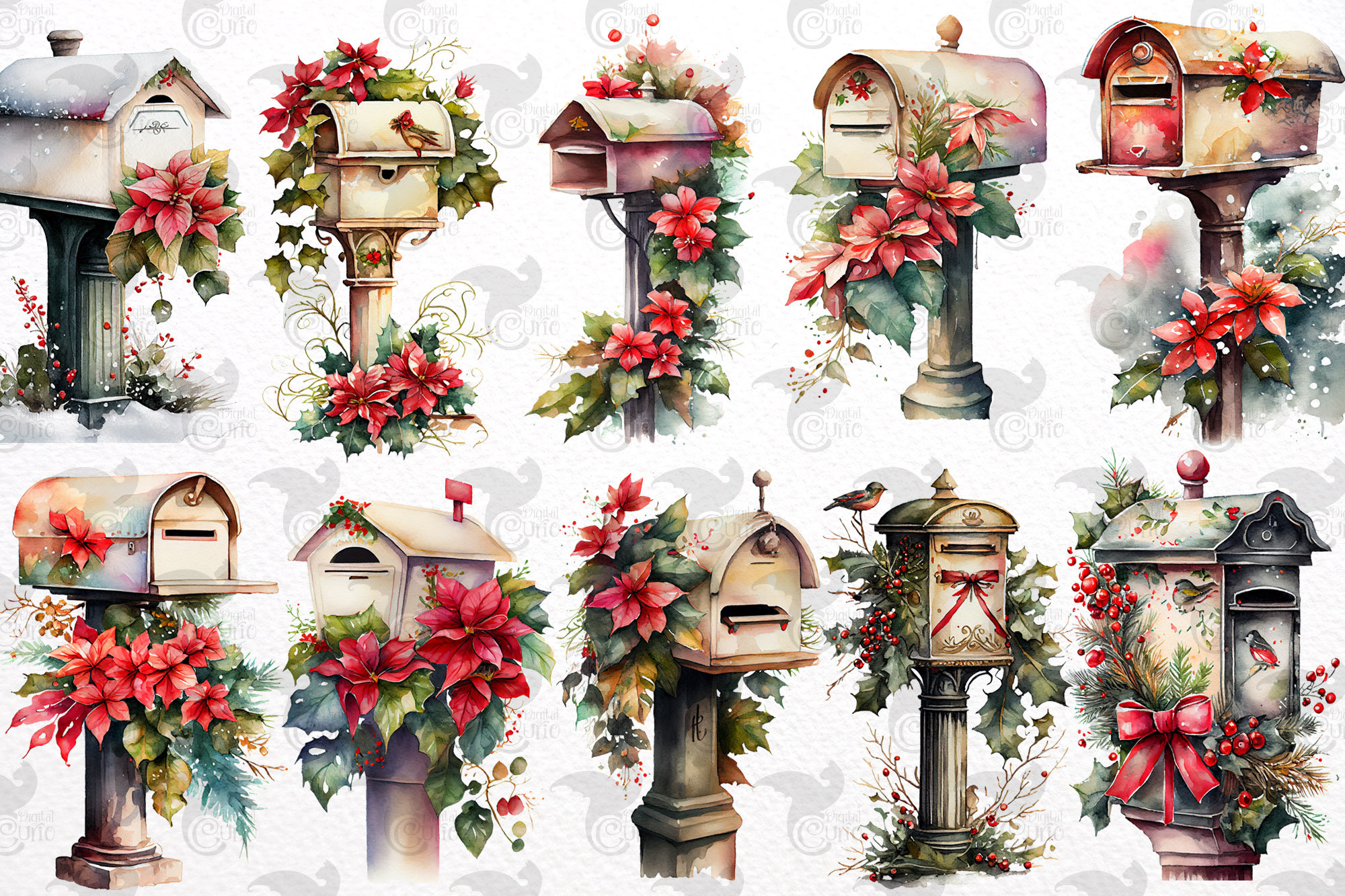 Christmas Mailbox Clip Art