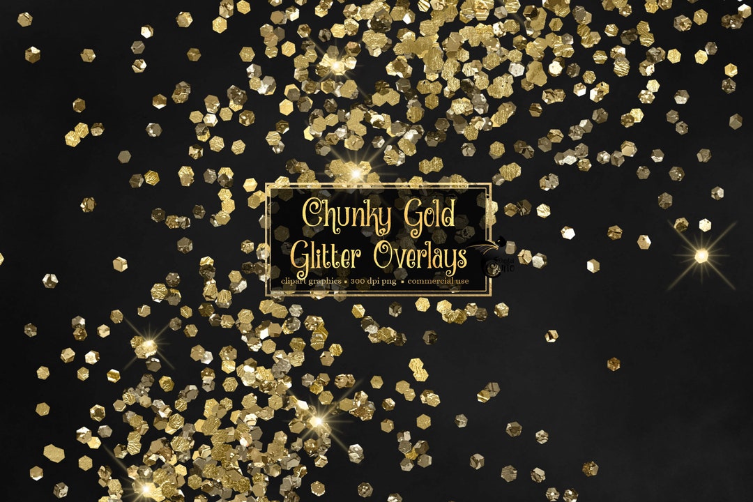 Chunky Gold Glitter Overlays, PNG Clip Art (digital Download) - Etsy