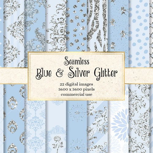 Silver Dripping Glitter Digital Paper Glitter Backgrounds - Etsy