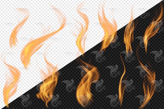 Realistic Flames Clipart, Realistic Fire Clipart, Digital Fire Flame ...