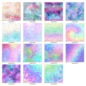 Crystal Low Poly Digital Paper, Printable Geometric Triangle ...