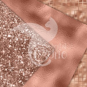 Luxury Rose Gold Digital Paper 2, Seamless Rose Gold Textures With ...