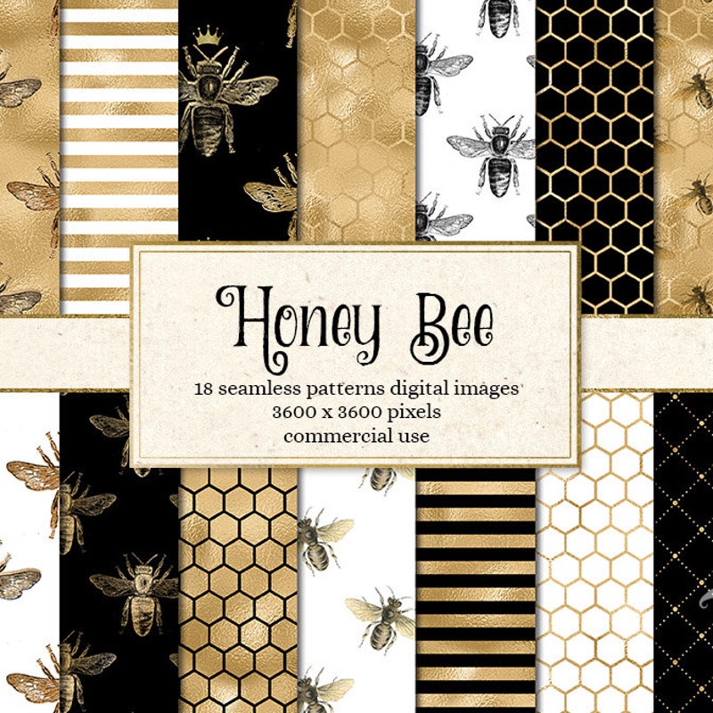 Honey Bees Wallpaper - Etsy