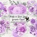Purple and Silver Floral Clip Art Digital Instant Download | Etsy