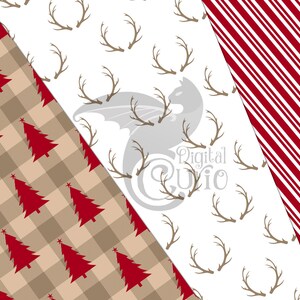 Country Christmas Digital Paper – Seamless Holiday Patterns (digital ...