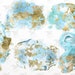 Blue Ink With Gold Foil Overlays, Digital Paint Overlays, Alcohol Ink ...