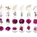 Magenta & Gold Floral Clipart, Wedding Flowers (digital Download) - Etsy