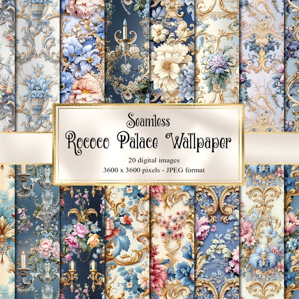 Rococo Wallpaper - Etsy