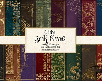 Gilded Tomes Digital Paper Gold Ornamental Decorative Book | Etsy