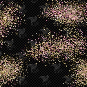 Chunky Pink and Gold Glitter Overlays, Digital Glitter Png Overlays ...