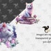 Watercolor Fantasy White Cats Clipart - Cute Floral Cats With Fairy ...