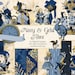 Navy and Gold Alice Digital Scrapbooking Kit Instant Download | Etsy