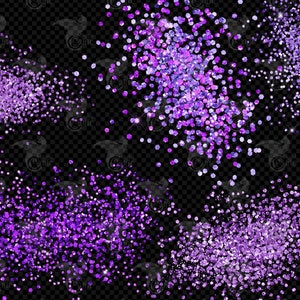 Chunky Purple Glitter Overlays, Digital Glitter Png Overlays, Clip Art ...