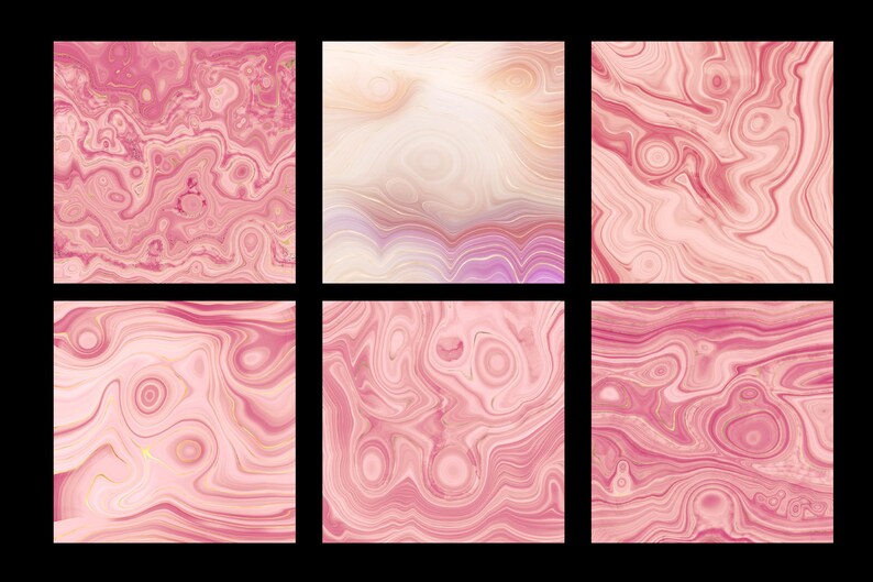 Strata Rose Quartz Digital Paper and Border Overlays Blush | Etsy