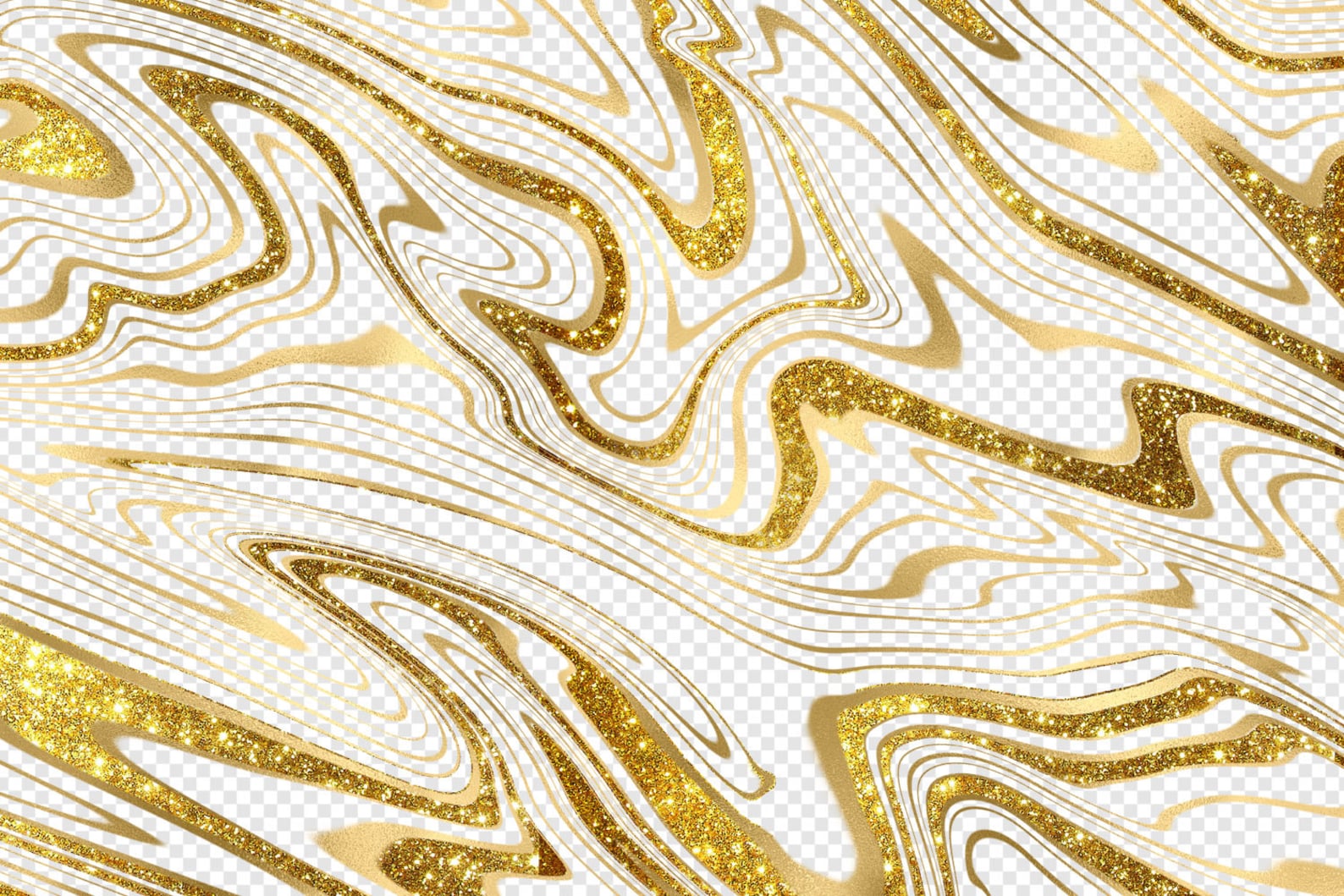 Liquid Gold Lines Overlays Digital Png Files With Transparent | Etsy