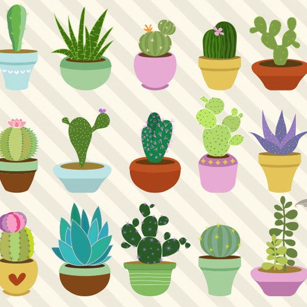 Succulent Clip Art - Etsy