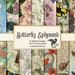 Butterfly Ephemera Digital Paper, Vintage Textures, Old Newspaper ...