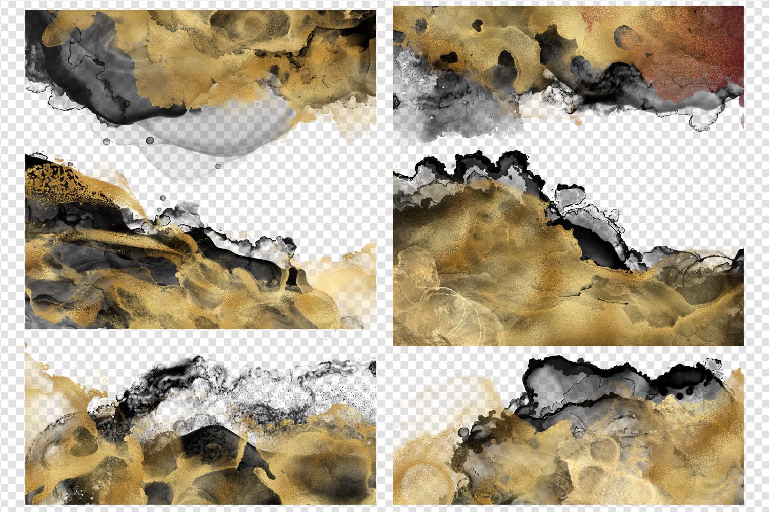 Black and Gold Ink Borders digital instant download alcohol | Etsy