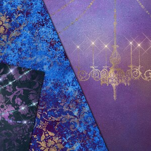 Peacock Enchantment Digital Paper Fantasy Backgrounds Printable ...