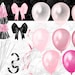 Pink and Black Balloons Clipart for Party Invitations and Commercial ...