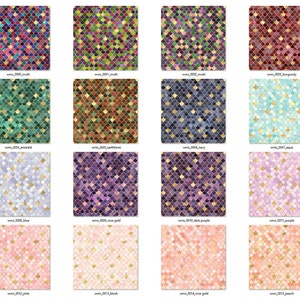 Watercolor Mermaid Scales Digital Paper, Seamless Mermaid Tail Scale ...
