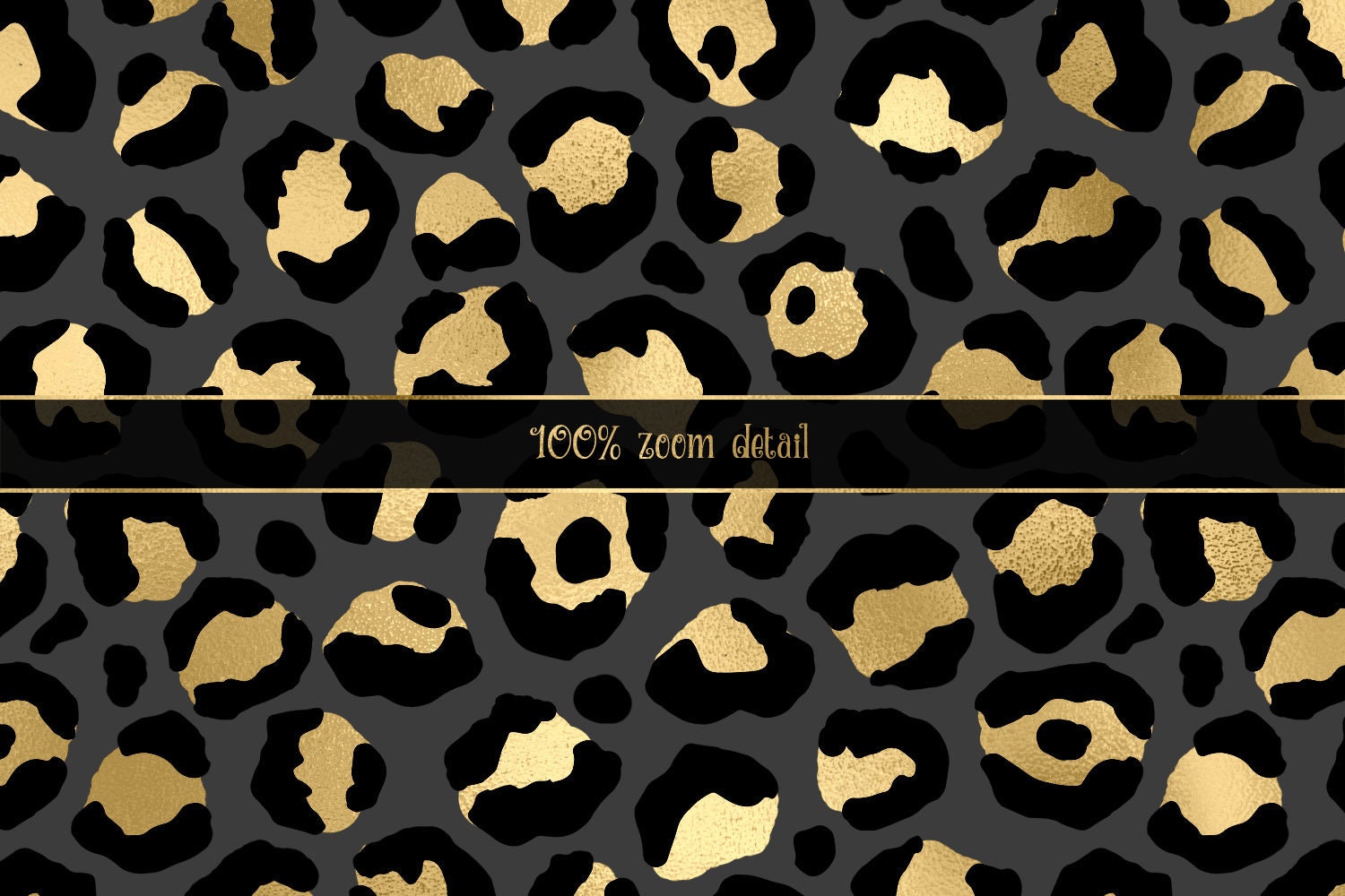 Black and Gold Leopard Digital Paper Seamless Leopard Spot - Etsy
