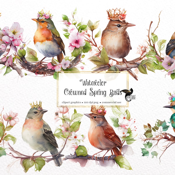 Spring Bird Art - Etsy