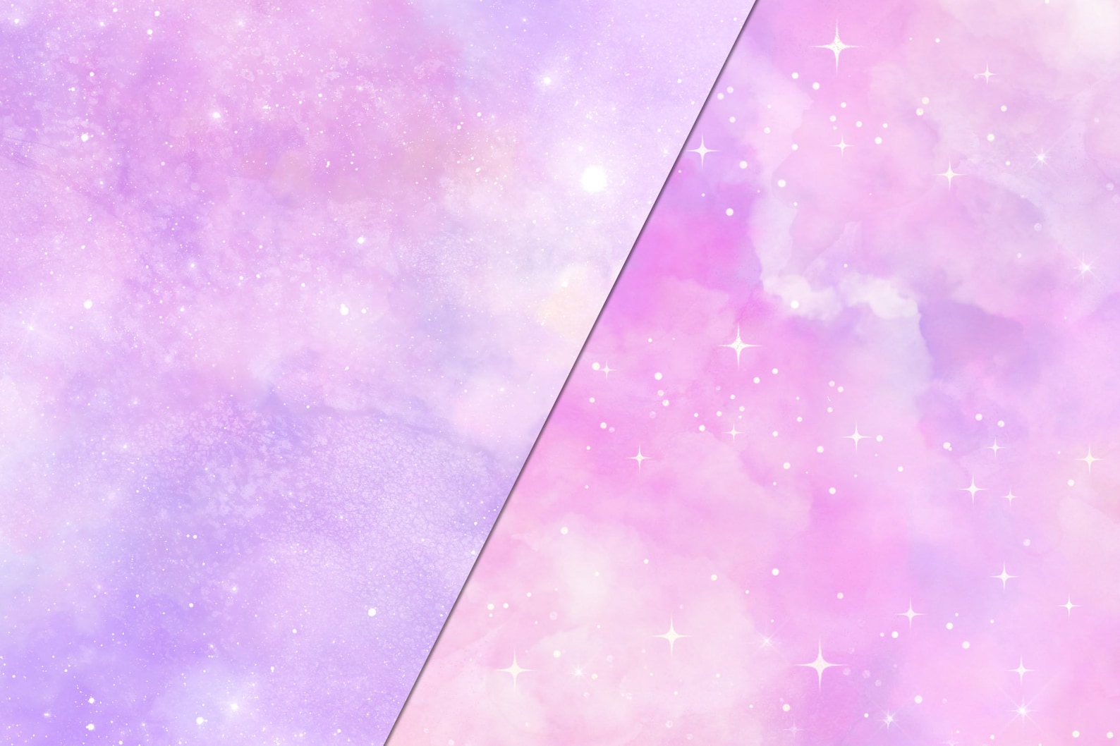 Pink Galaxy Digital Paper – Seamless Watercolor Textures (instant ...
