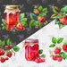 Watercolor Berry Jam Clipart - Digital Png Strawberry, Blackberry ...