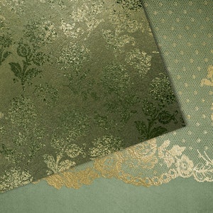 Distressed Sage and Gold Digital Paper, Vintage Printable Grunge Sage ...