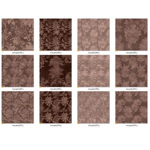 Rose Gold Floral Digital Paper, Seamless Floral Damask Patterns in ...