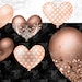 Rose Gold Heart Balloons Clipart Digital Clip Art Graphics - Etsy