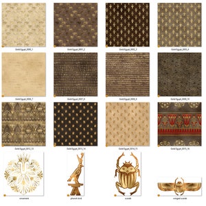 Egyptian Digital Paper – Gold Hieroglyphics, Art Deco (digital Download ...