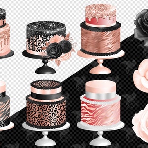 Wild Rose Gold Cakes Clipart, Princess Birthday and Wedding Cake Clip ...