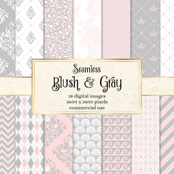 Blush Pink and Grey - Etsy