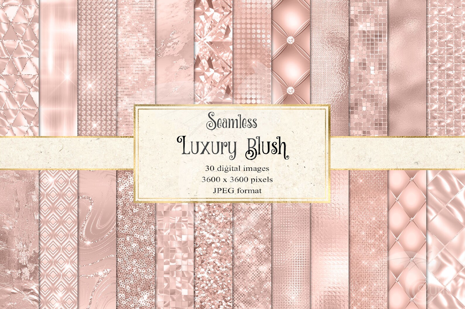 Luxury Blush Digital Paper Seamless Peach Pink Sequiun - Etsy