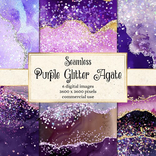 Purple Bokeh and Glitter Digital Paper Seamless Textures - Etsy