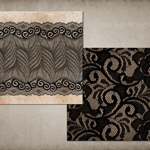 Aged Linen and Lace Digital Paper, Distressed Texture, Grunge Textures ...