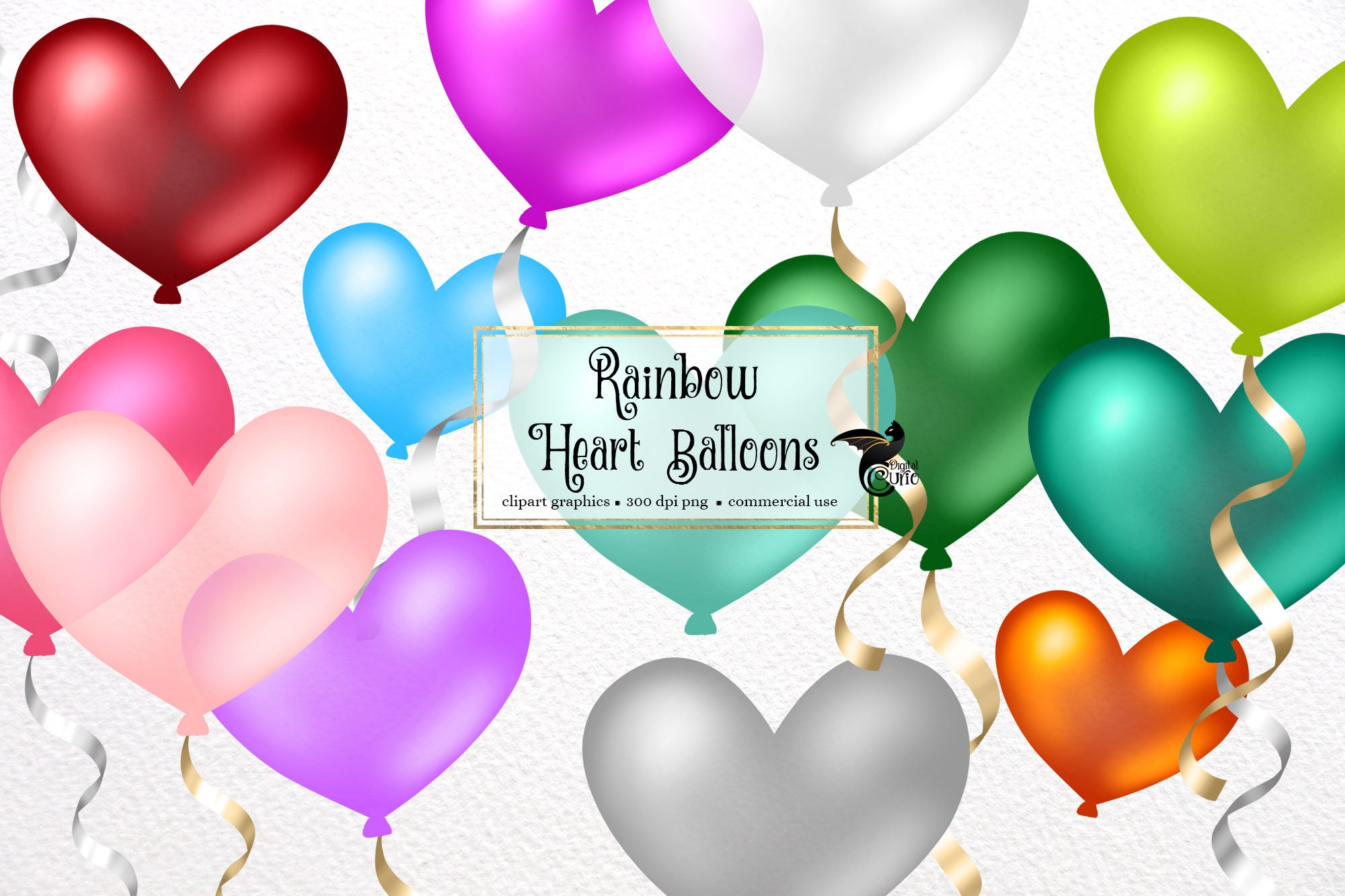 Valentine Balloons Clipart
